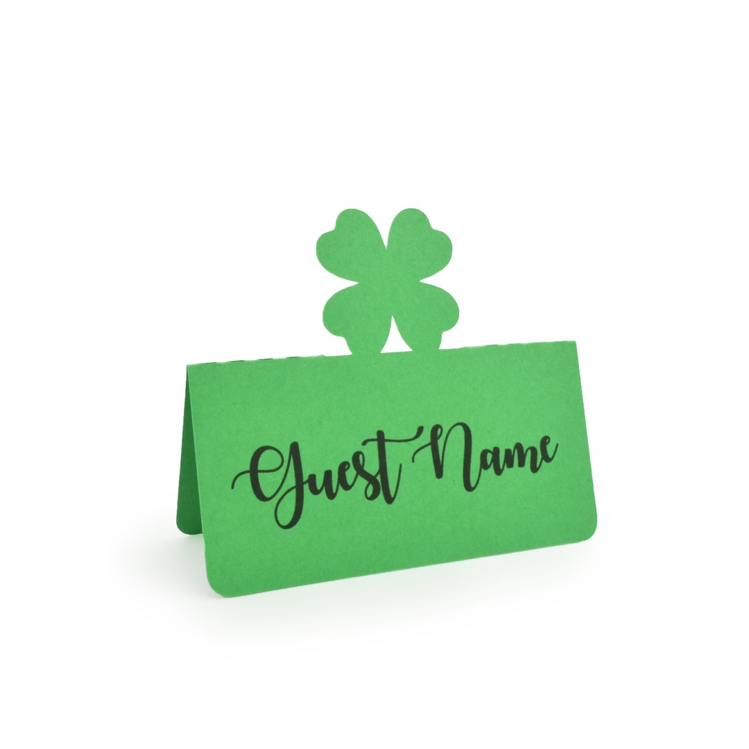 Shamrock Place Card, Shamrock Name Card - Etsy UK