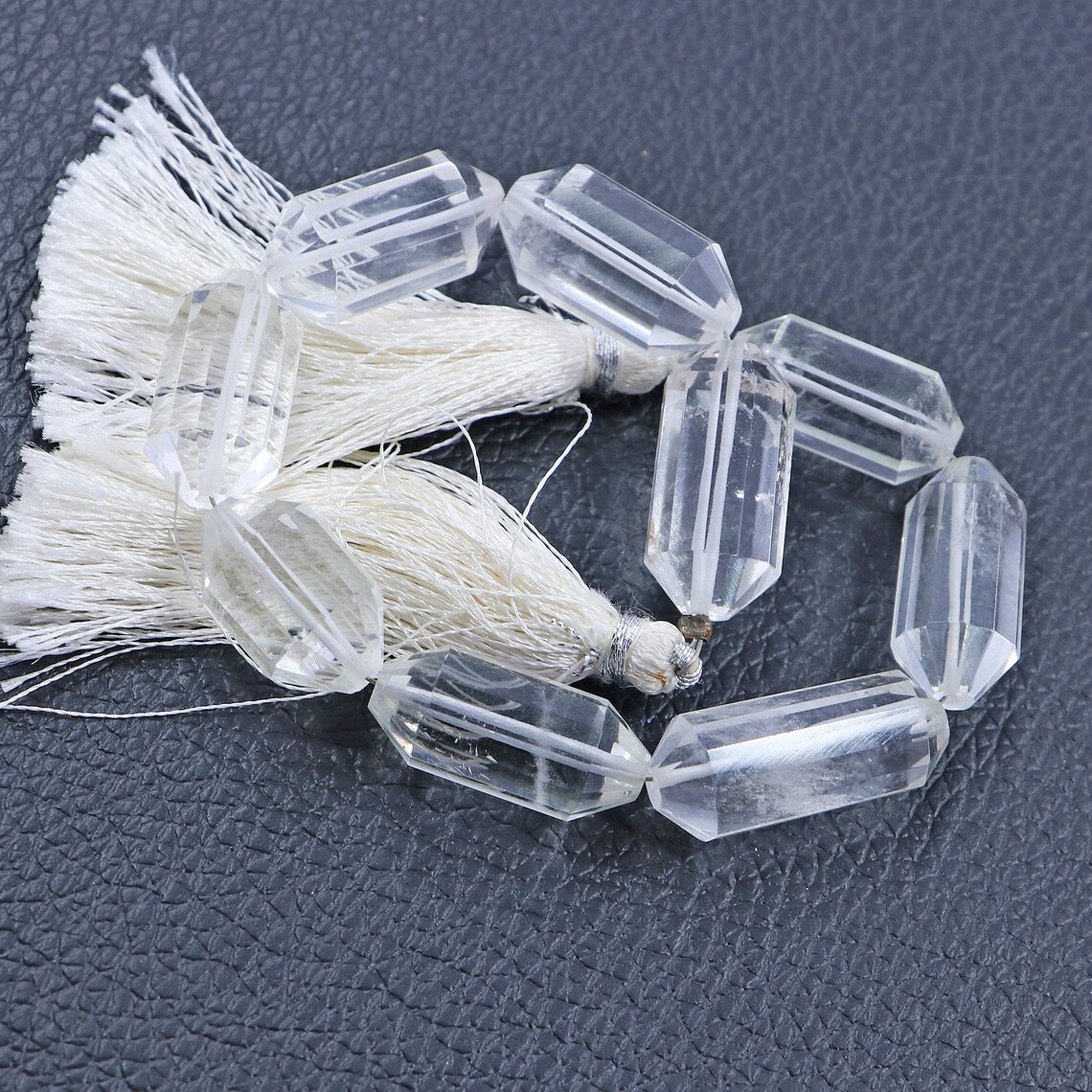 9-Pieces clear Quartz gemstone beads fancy shape beads Size | Etsy