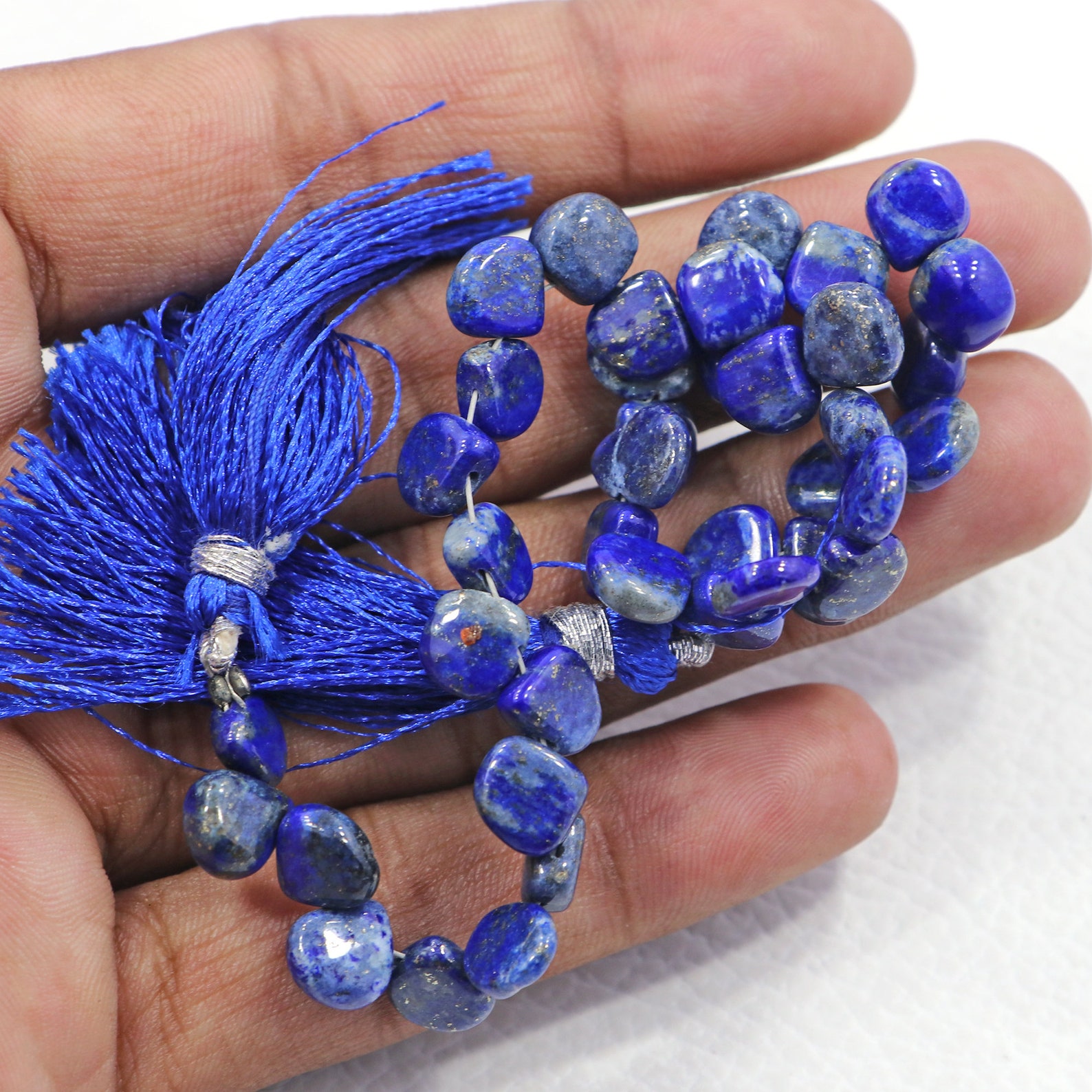 38 pieces NATURAL lapis lazuli Gemstone smooth Beads heart | Etsy