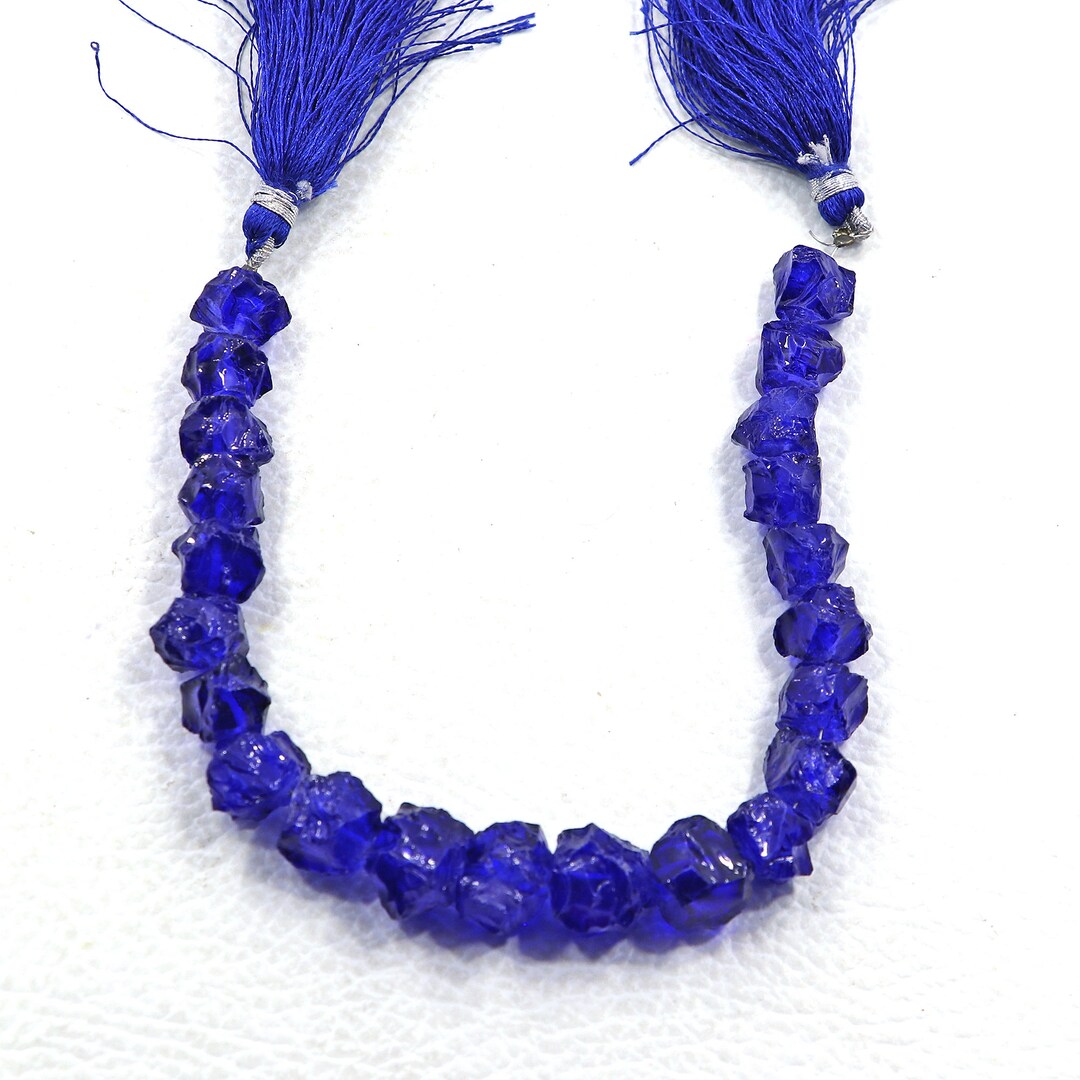 22 Pieces Blue Quartz Gemstone Beads Uneven Beads Drilled Quartz Beads ...