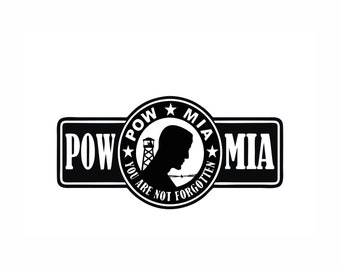 Pow Mia Vinyl Decal | Etsy