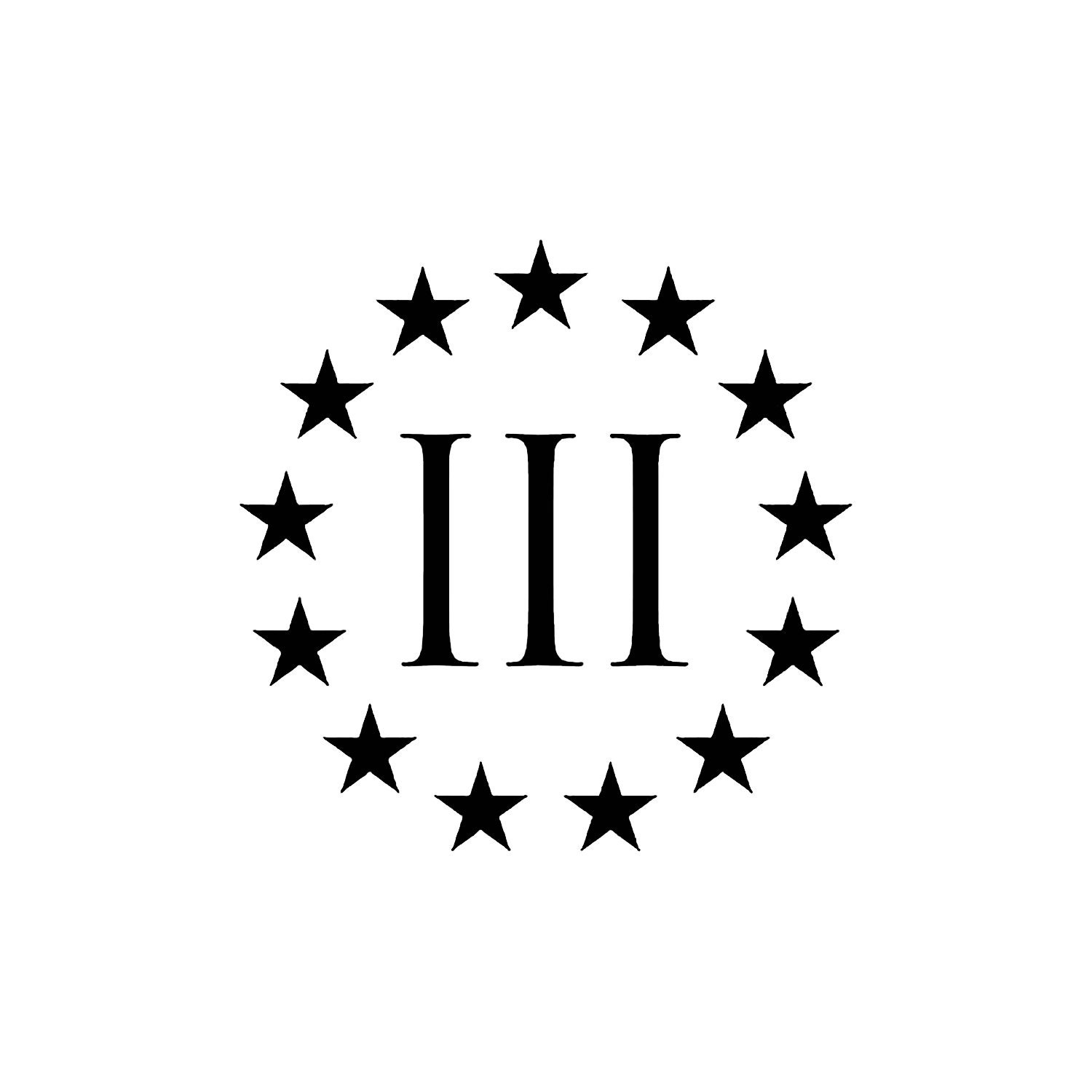 3 PERCENTER DECAL | Etsy