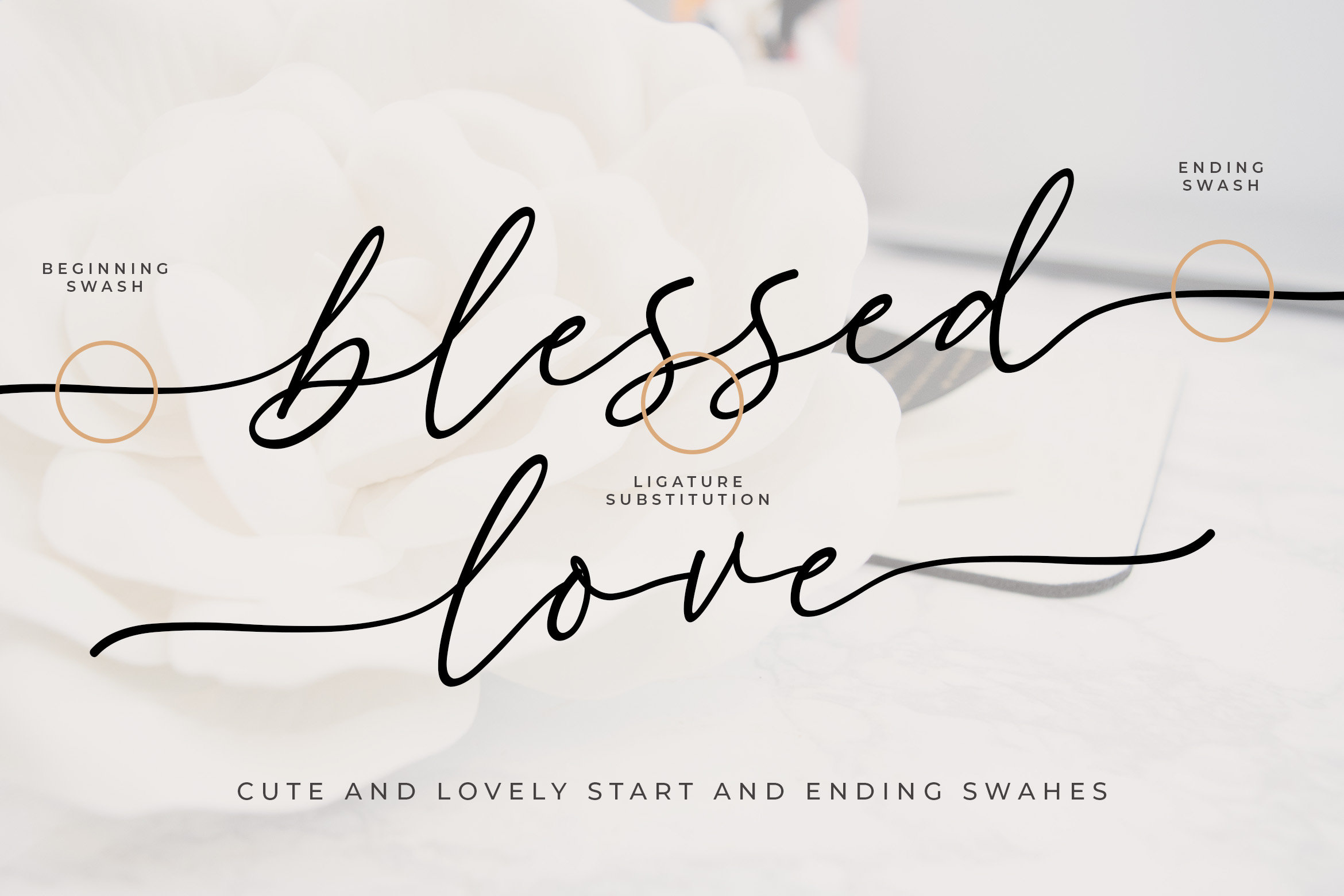 Blessed Love Wedding Font, Beautiful Font, Cute Font, Branding Font ...