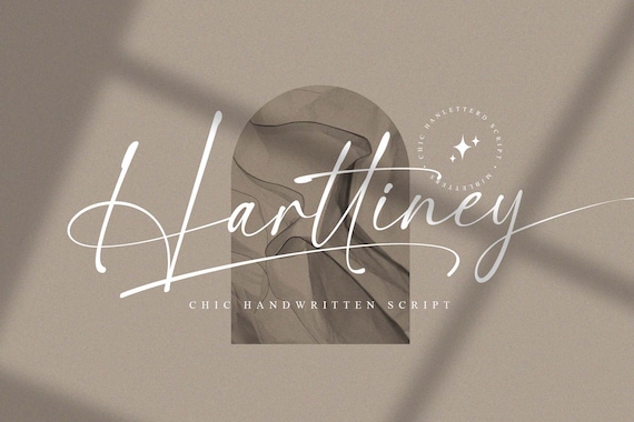 Modern Calligraphy Handwritten Script Wedding Font Branding | Etsy