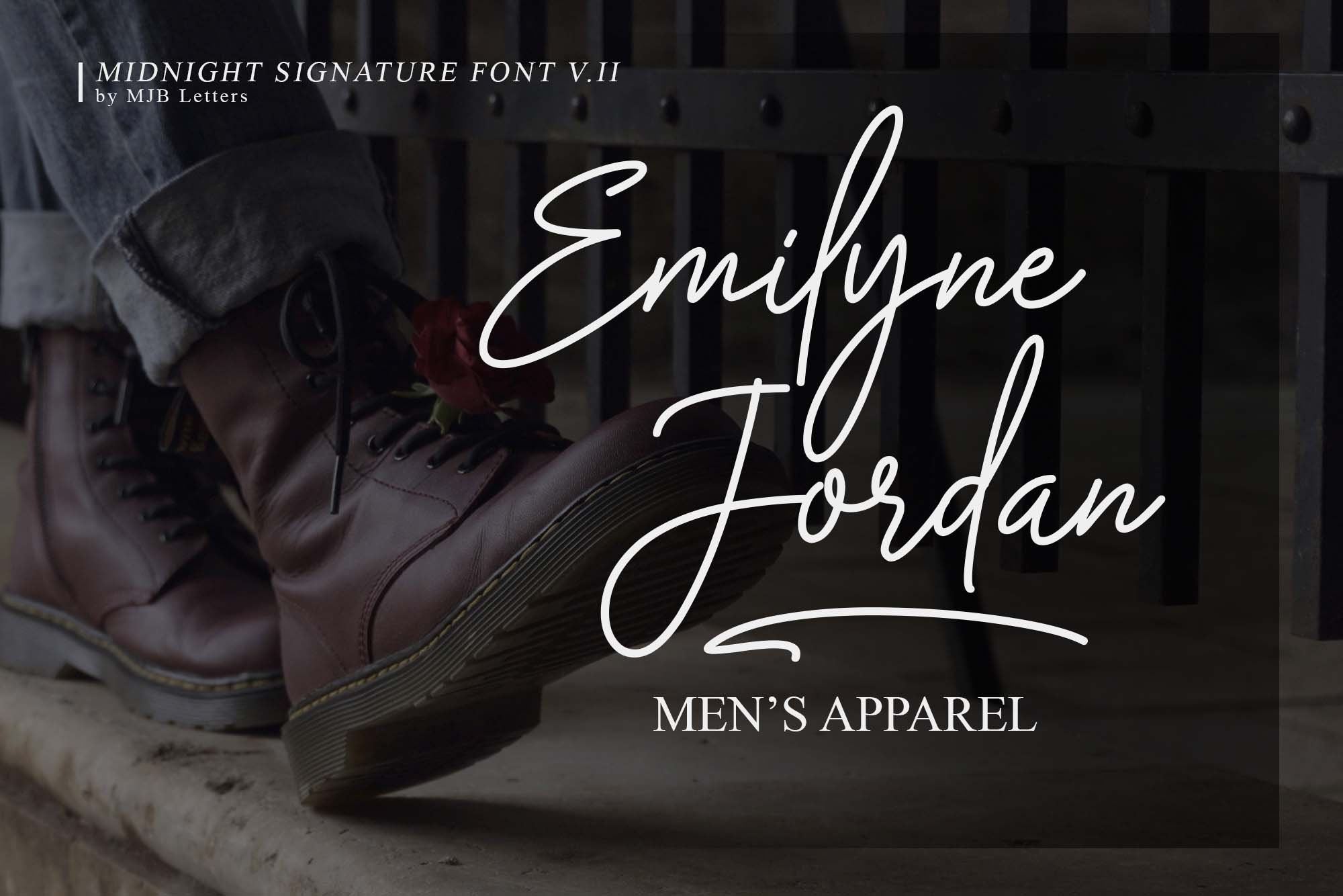 Midnight Signature Handwritten Font Cricut Font Logo Font - Etsy