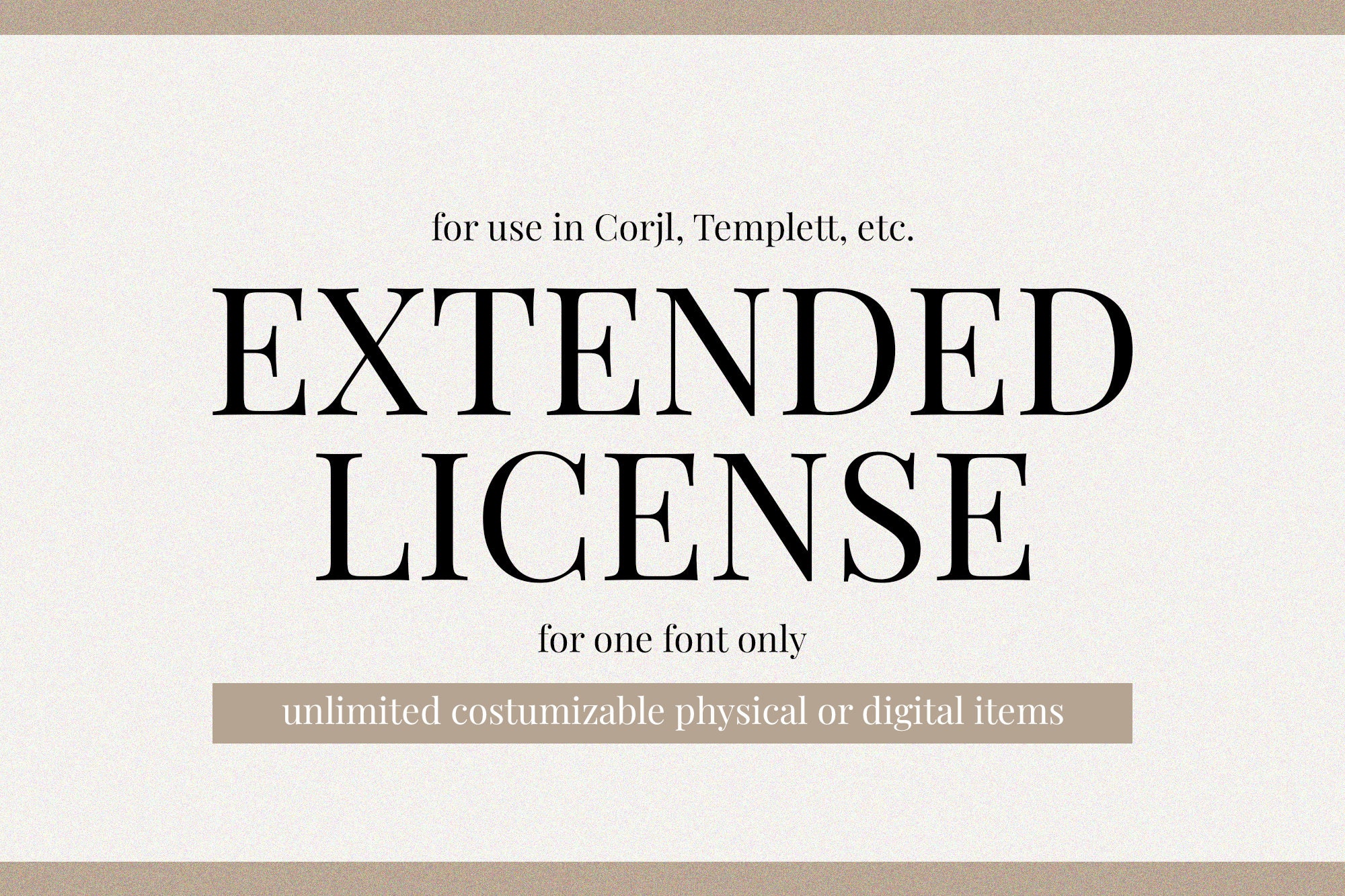 EXTENDED License for ONE Font Use for corjl, Templett, Etc - Etsy