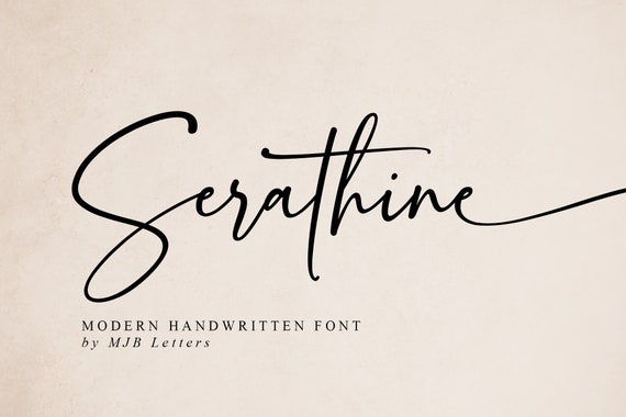 Calligraphy Font Modern Script Handwritten Font Wedding - Etsy