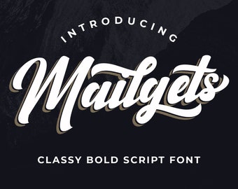 Mighty Sunday Font, Crafty Font, Retro Font, Script Font, Procreate ...