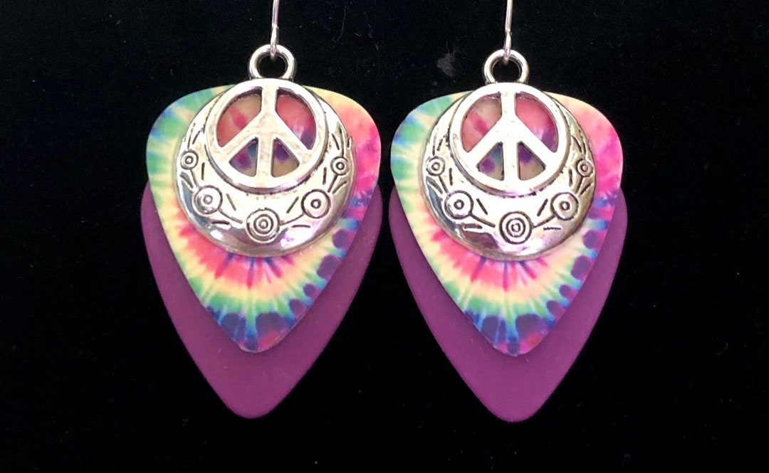 Large Peace Sign Earrings - Etsy