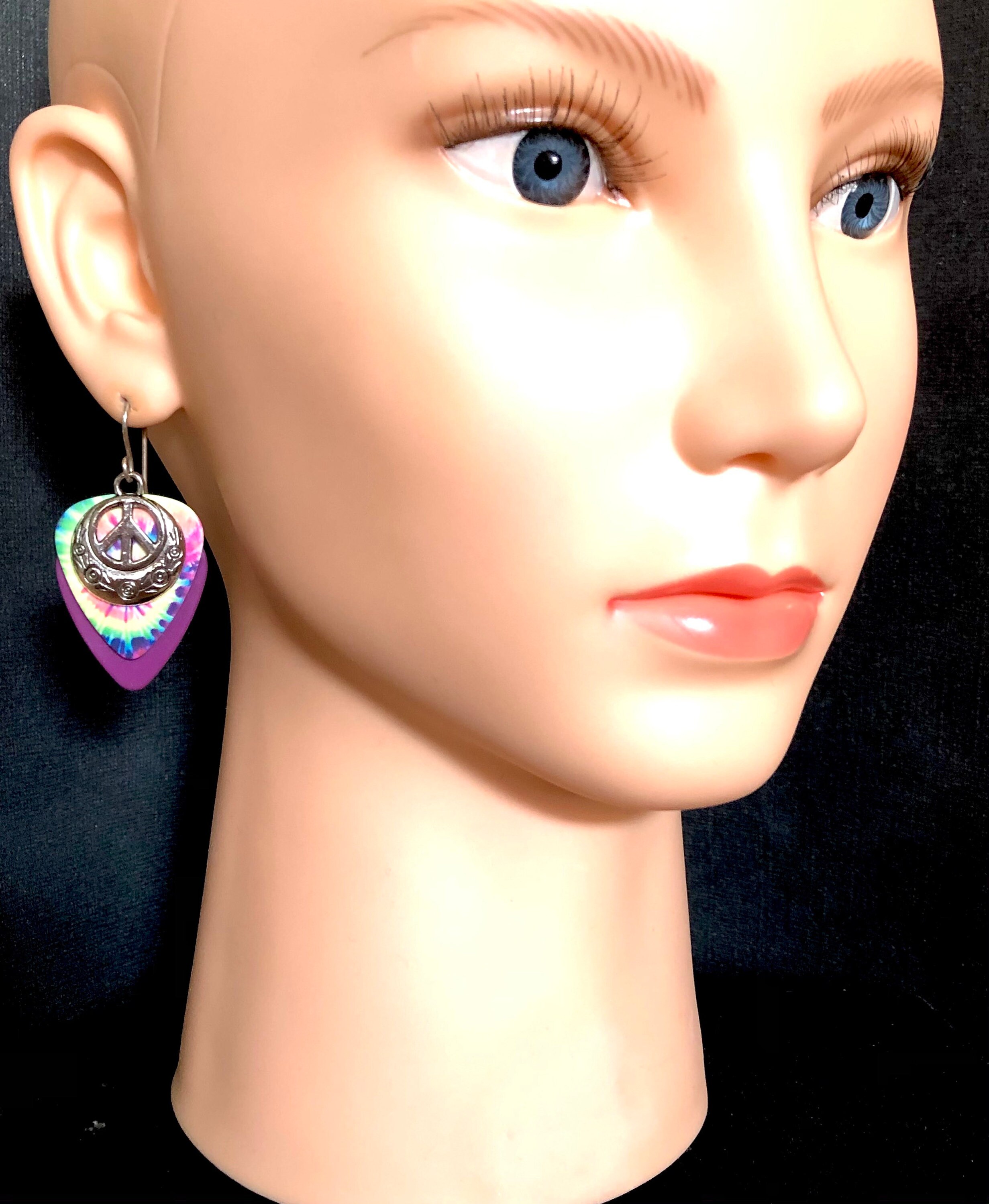 Large Peace Sign Earrings - Etsy