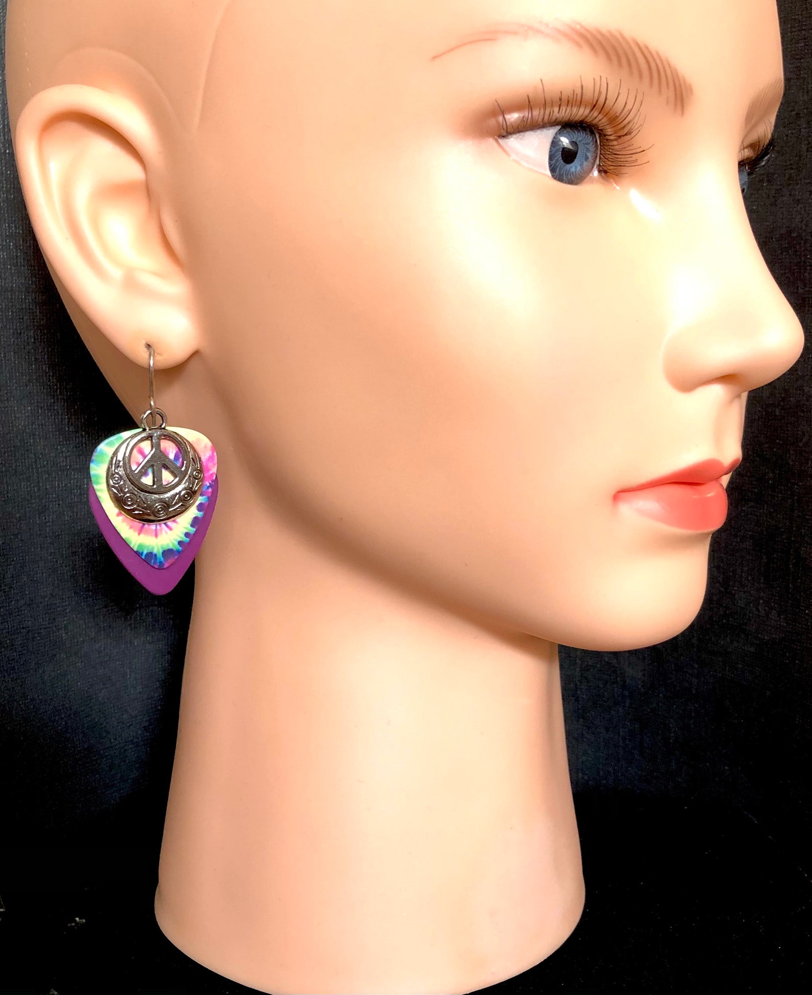 Large Peace Sign Earrings - Etsy