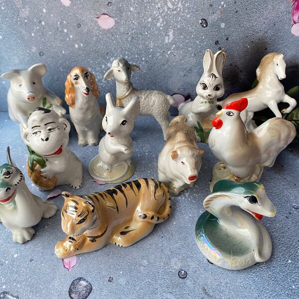 Porcelain Animals - Etsy