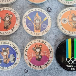 Soviet Badges 12 Pins Olympic Bears Olympia 80 - Etsy