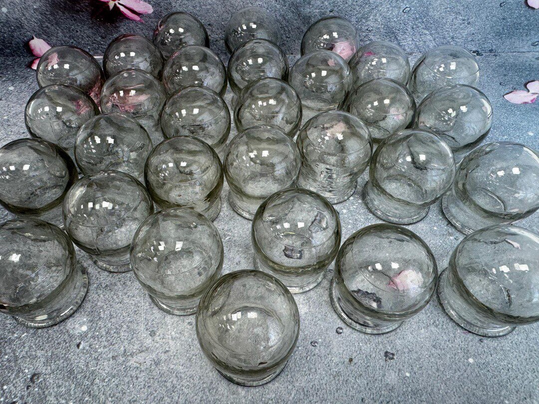 Set of 30 Glass Fire Cupping Medical Glass Cupping Jars Vacuum Massage ...