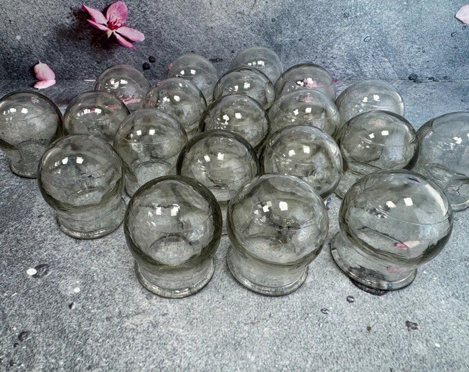 Set of 20 Glass Fire Cupping - Medical Glass Cupping Jars - Vacuum ...
