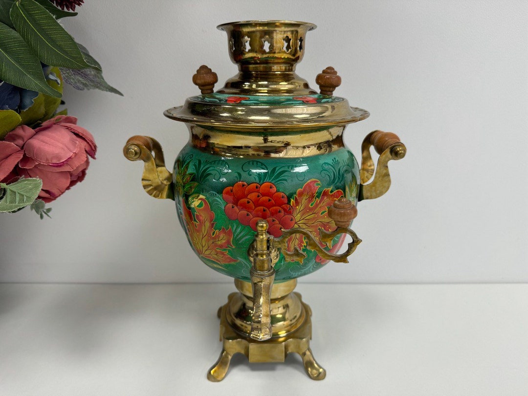 Soviet Electric Hand Painted Samovar Russian Art Folk Samovar ...