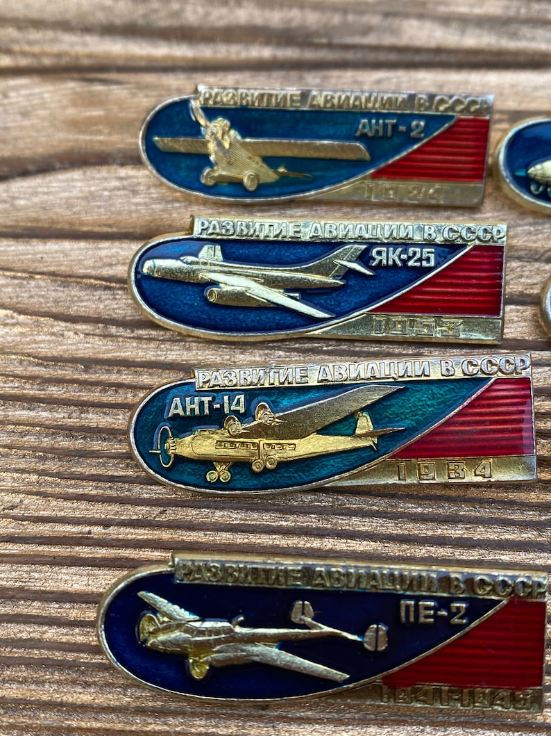 Soviet Plane Badges Airplane Pins Aircraft - Etsy