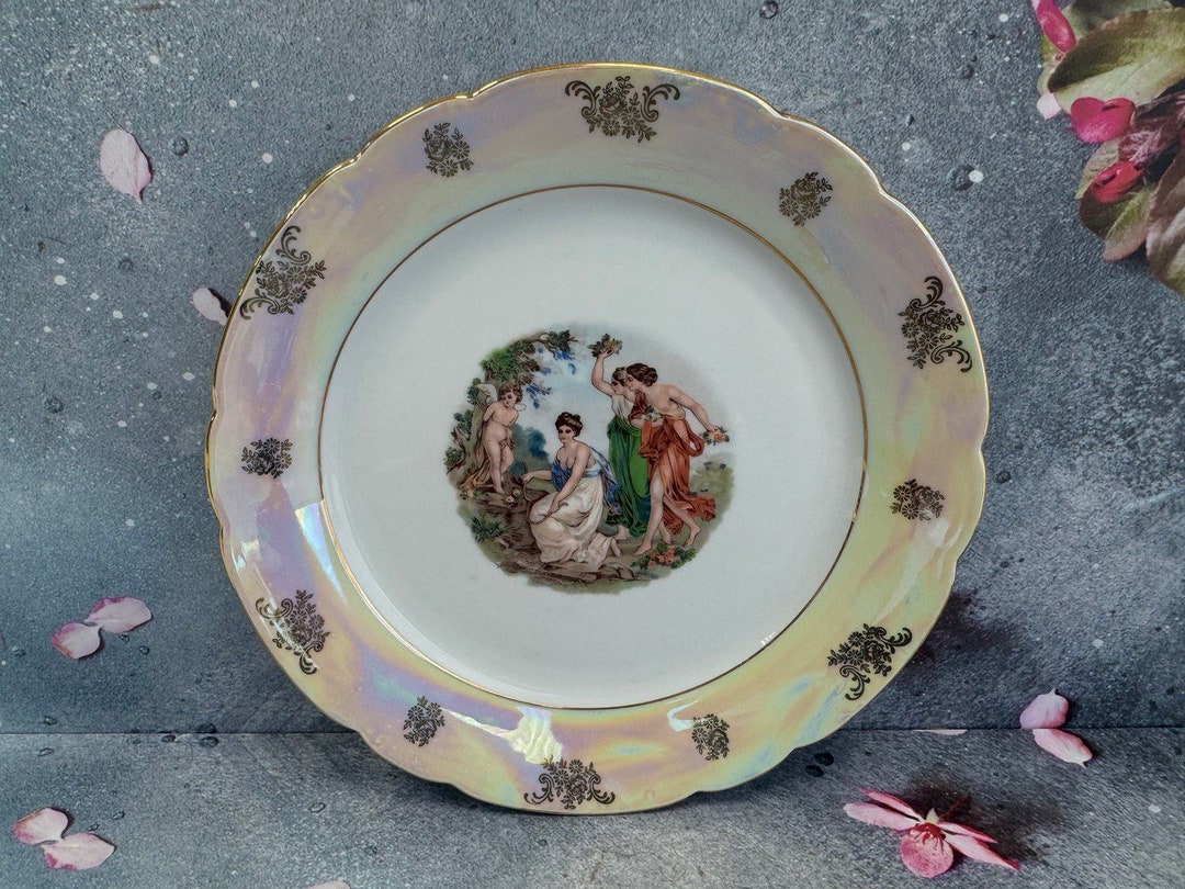 Large Vintage Porcelain Dinner Plate Madonna GDR - Etsy