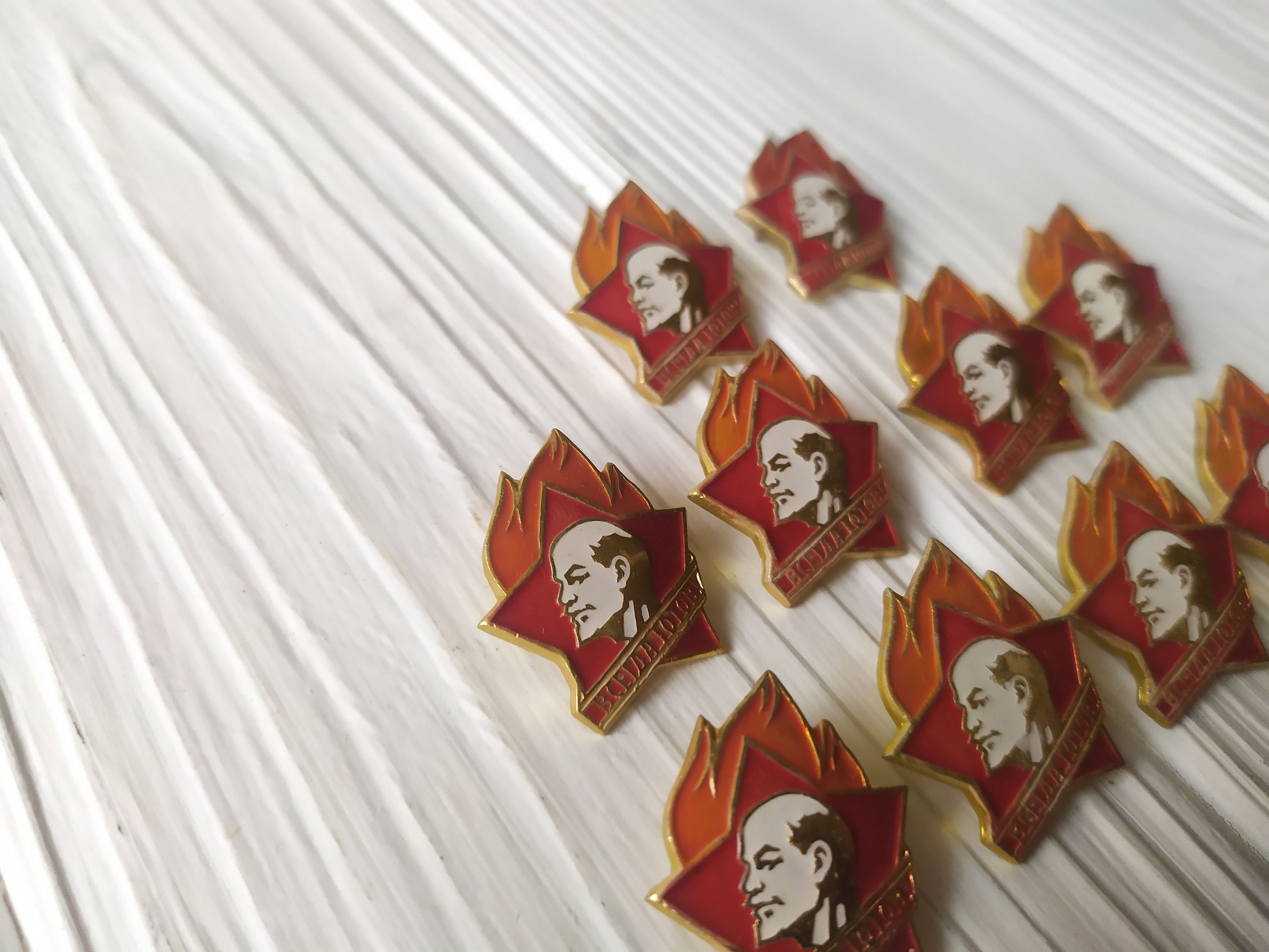 Soviet Badge Always Ready Set of 10 Lenin Pin Communism | Etsy