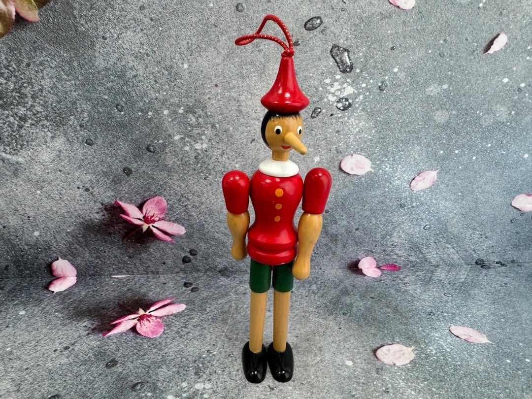 Vintage New Wooden Pinocchio Toy 8" - Art Figurine - Italian Pinocchio ...