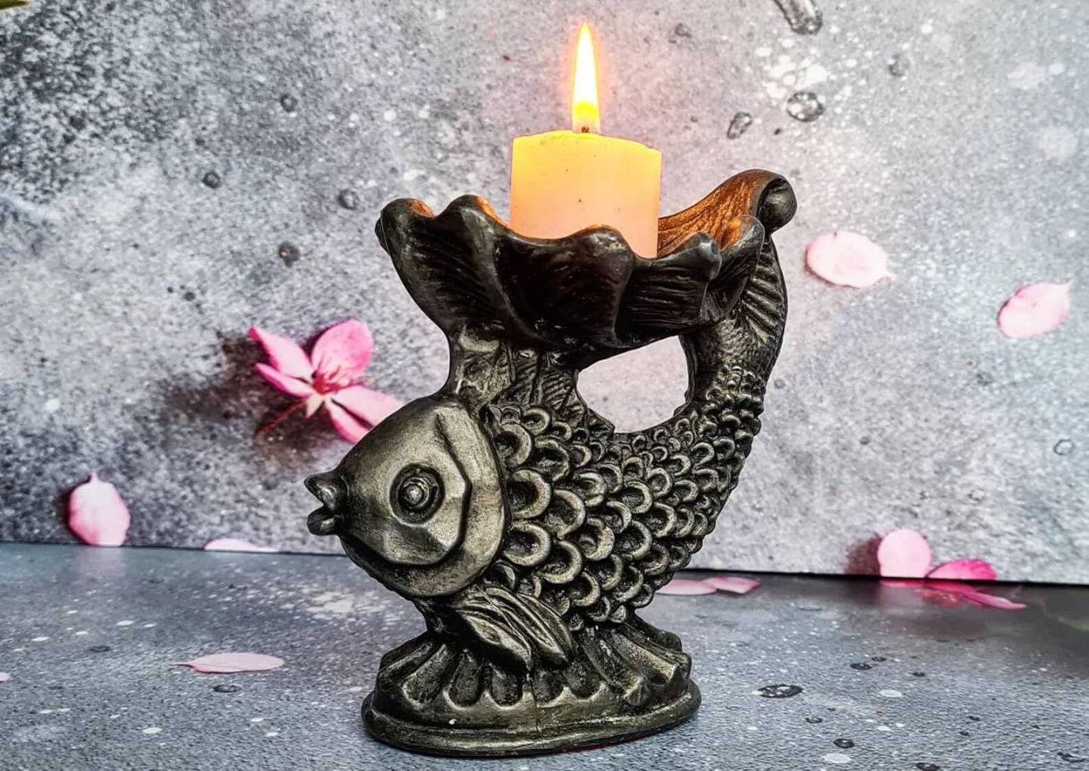 Soviet candlestick Fish Vintage candle holder | Etsy