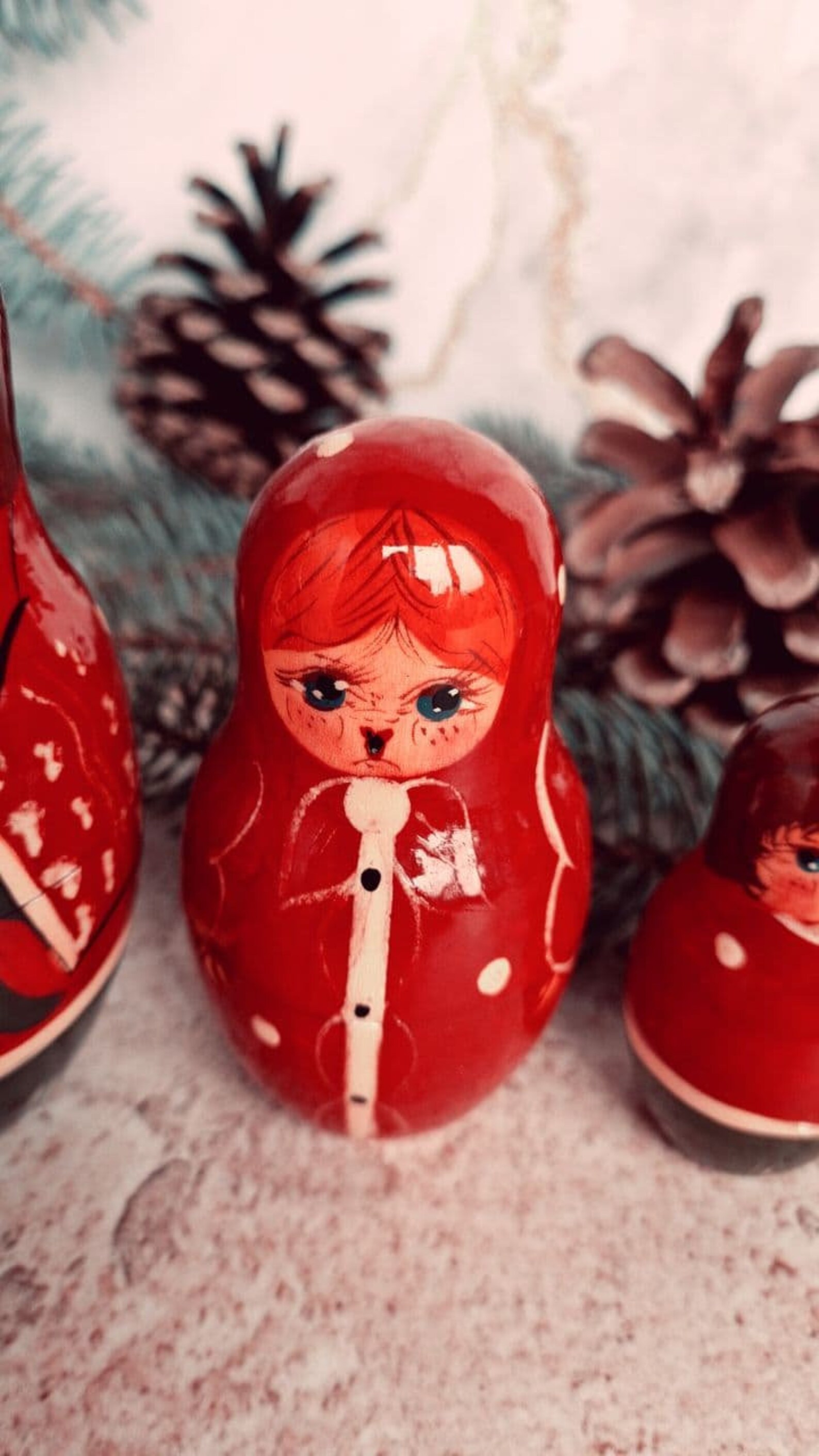 Soviet Matryoshka Set of 7 Russian Wooden Nesting Doll | Etsy