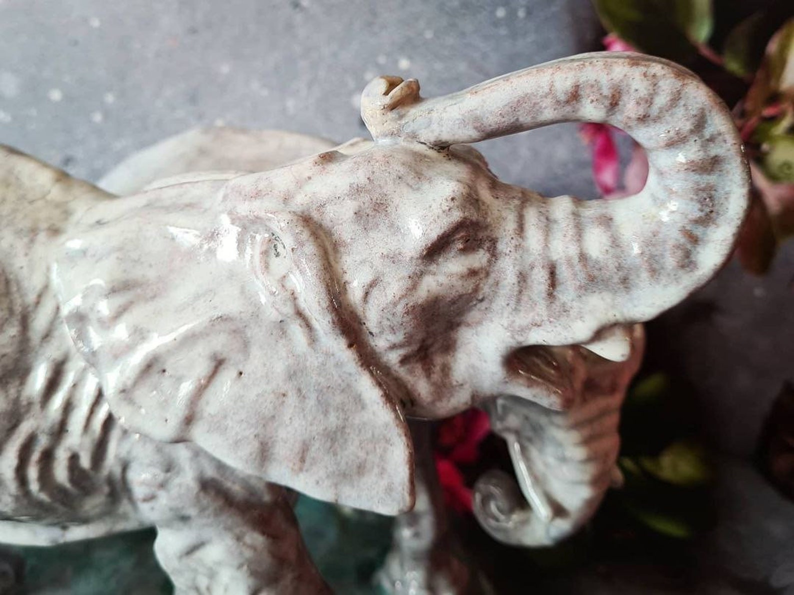 Antique Ceramic Elephant Family Figurine Austrian Sculpture - Etsy