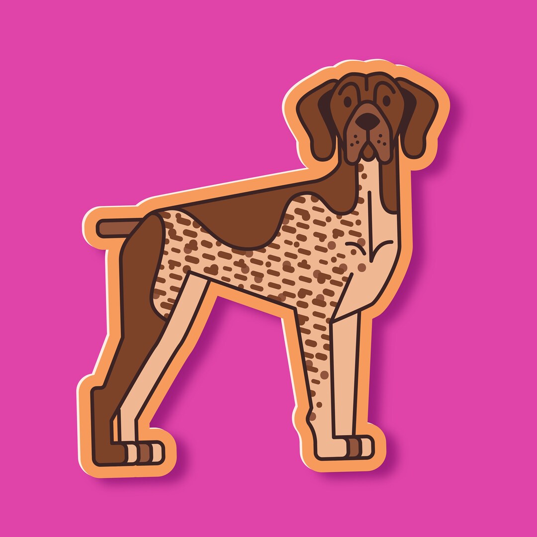 German Shorthaired Pointer, GSP, Bird Dog, Vinyl Dog Sticker ...