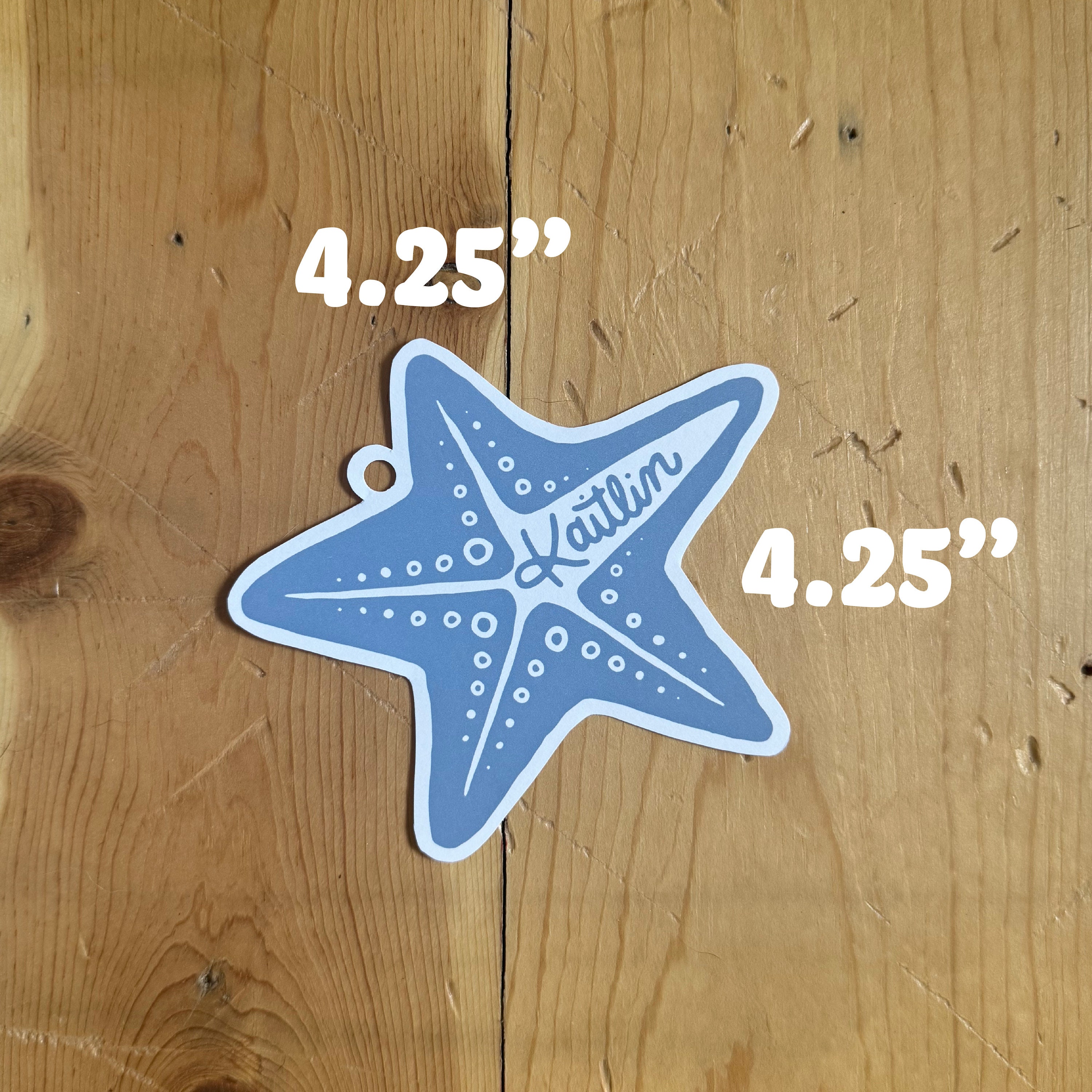 Hand Drawn Sea Star Name Tag, Coastal Bachelorette Gift, Starfish ...
