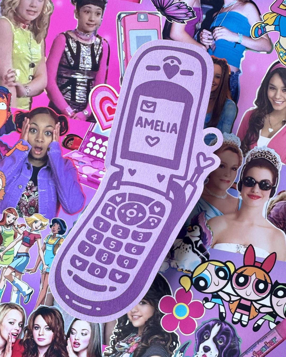 Y2K Bachelorette Party Name Tag: Personalized Flip Phone Design. Bach ...