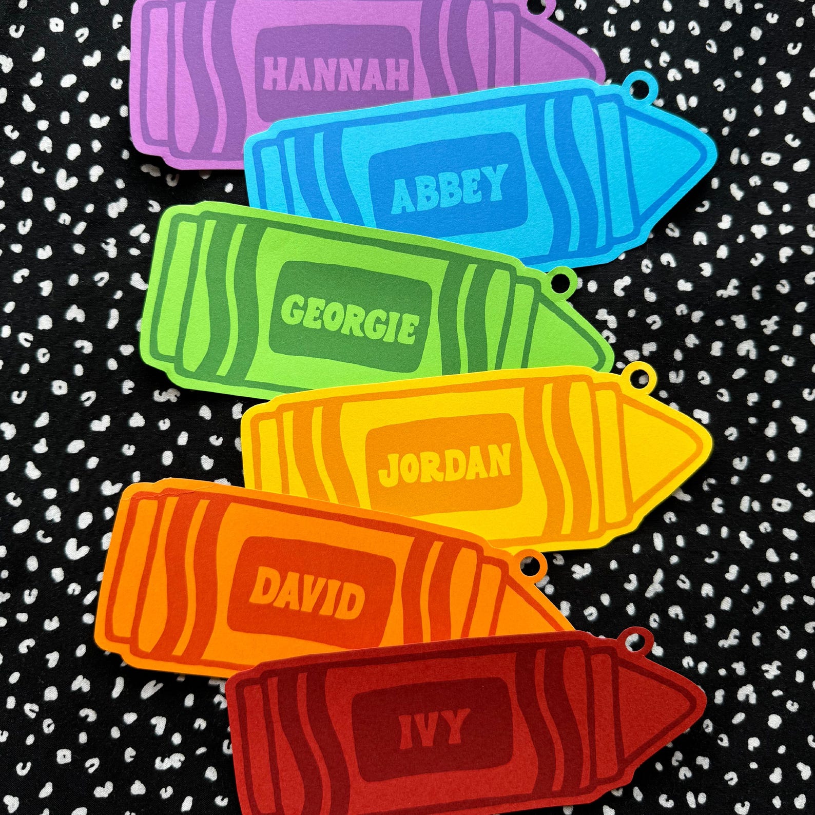 Customizable Crayon Name Tag, Teacher Classroom Decor, Student Gift ...