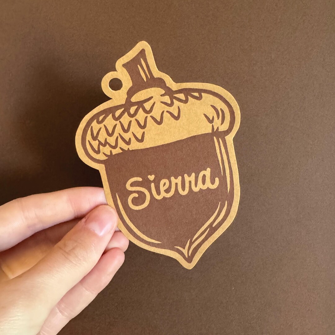 FRIENDSGIVING, Acorn Place Card, Name Tag, Thanksgiving Party, Gift Tag ...