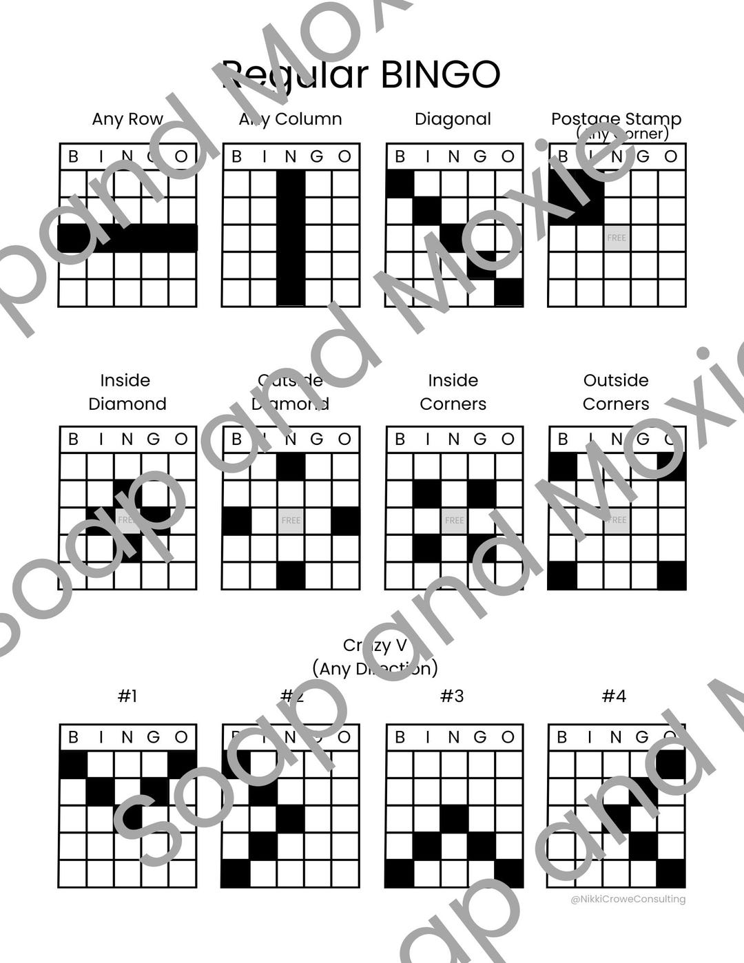 BINGO Layout Guide Handouts or Virtual Sendout - Etsy