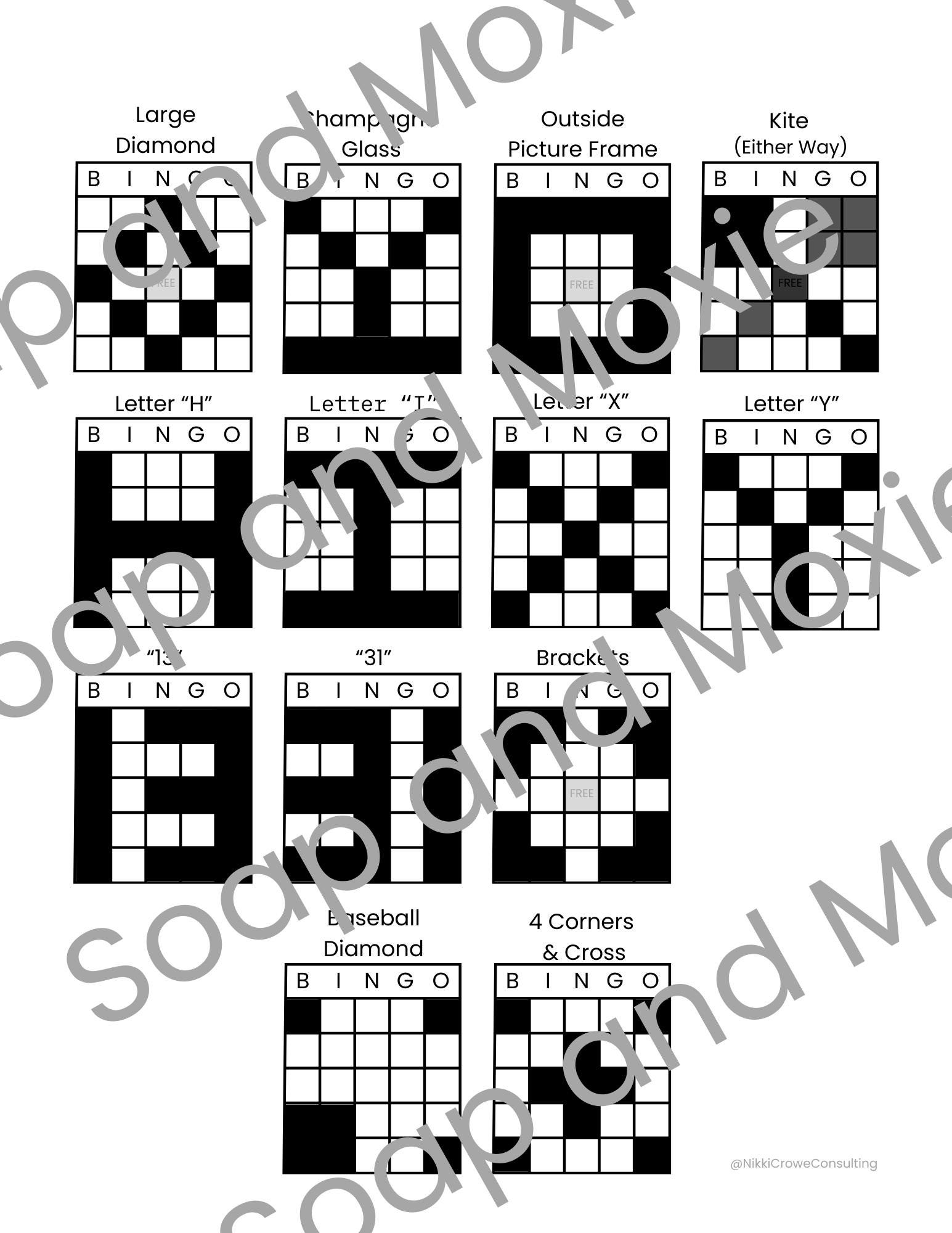 BINGO Layout Guide Handouts or Virtual Sendout - Etsy