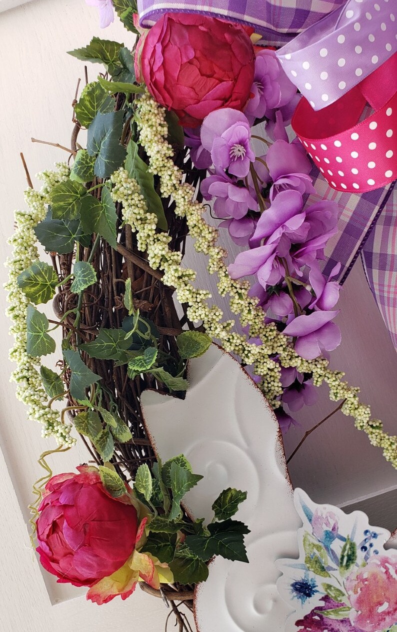 Bunny Greenery Peonies Easter Spring Foliage Pinks - Etsy