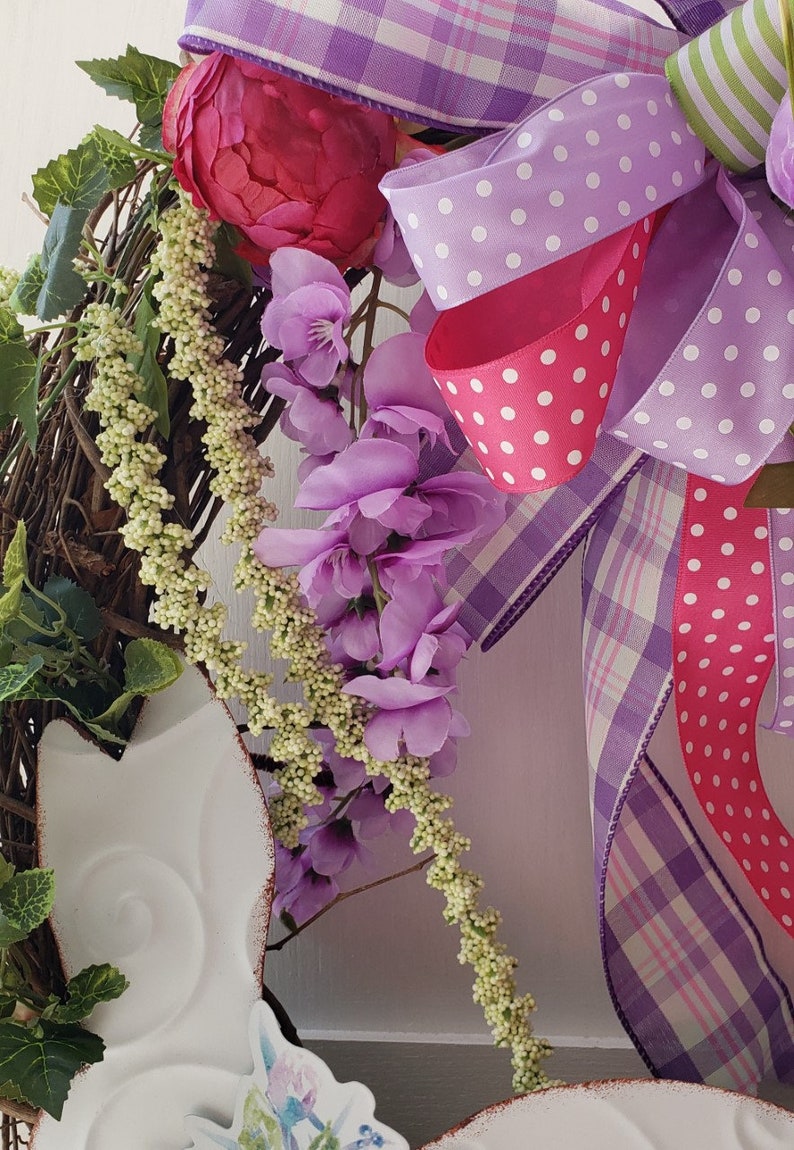 Bunny Greenery Peonies Easter Spring Foliage Pinks - Etsy