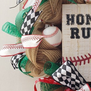 Home Run, Baseball, Threads, Sign, Red, Green, Black, White, Spring ...