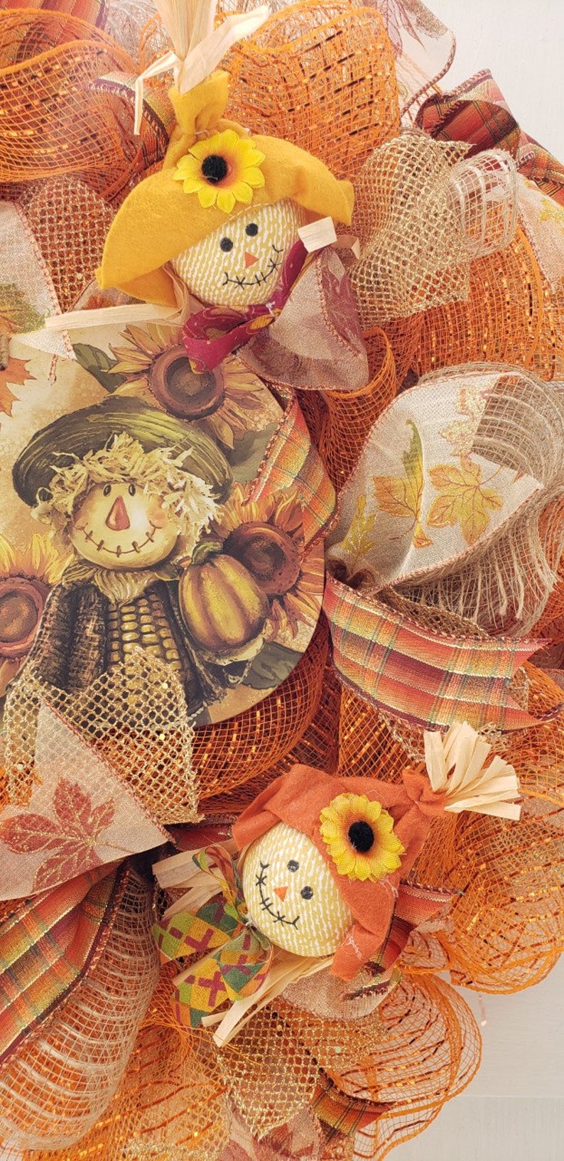 Happy Harvest Fall Thanksgiving Orange Green Beige - Etsy