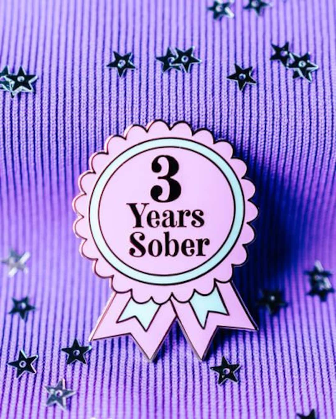 3 Years Sober Pin by Sober Girl Society - Etsy
