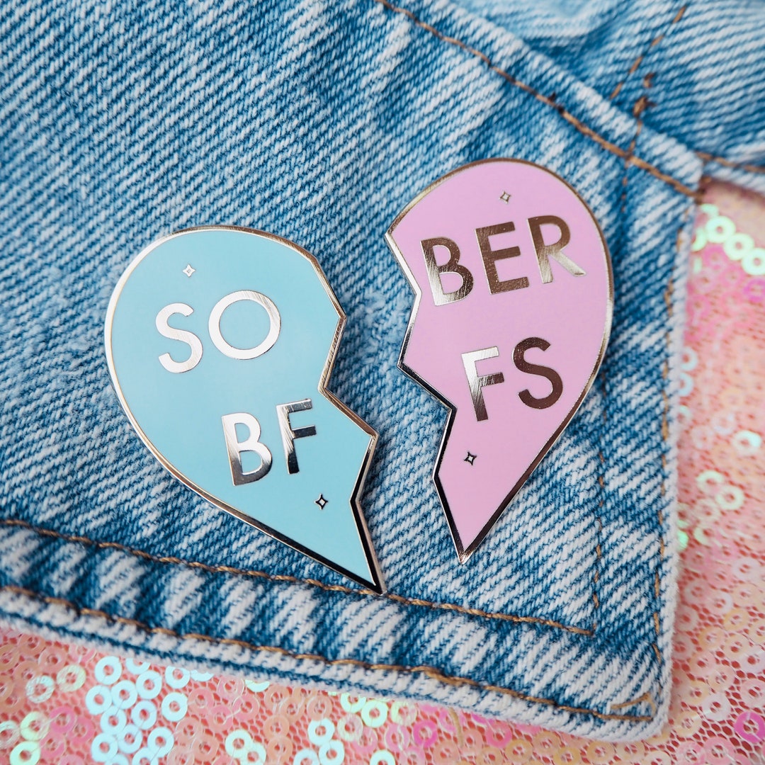 Sober BFF 2-part Pin Badge by Sober Girl Society - Etsy
