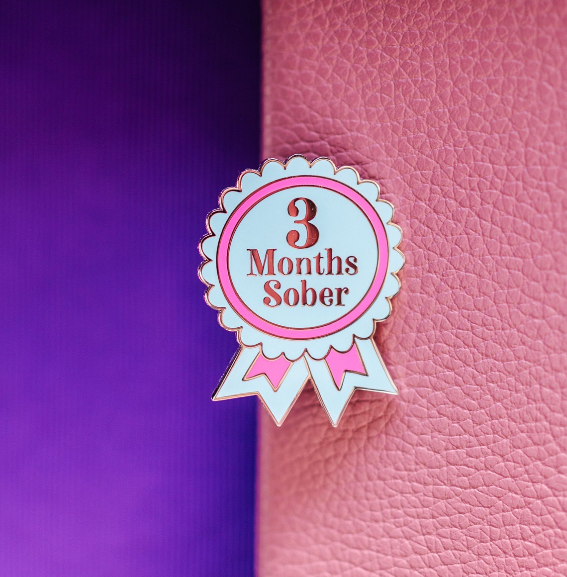 3 Months Sober Pin by Sober Girl Society - Etsy