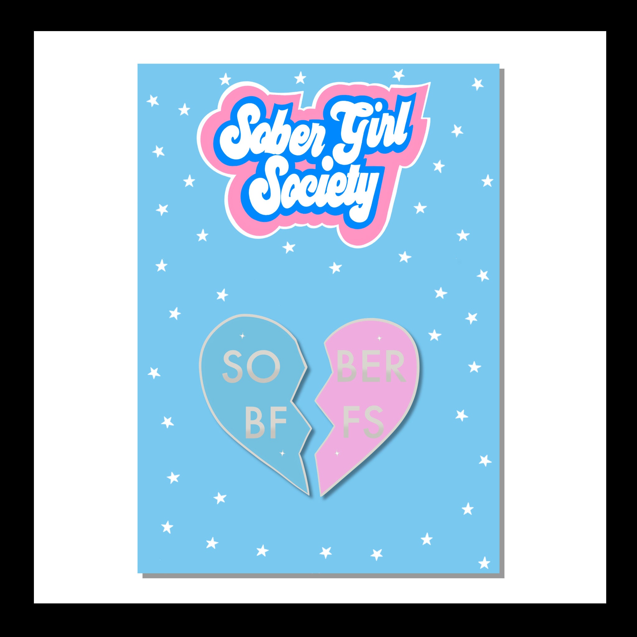 Sober BFF 2-part Pin Badge by Sober Girl Society | Etsy UK