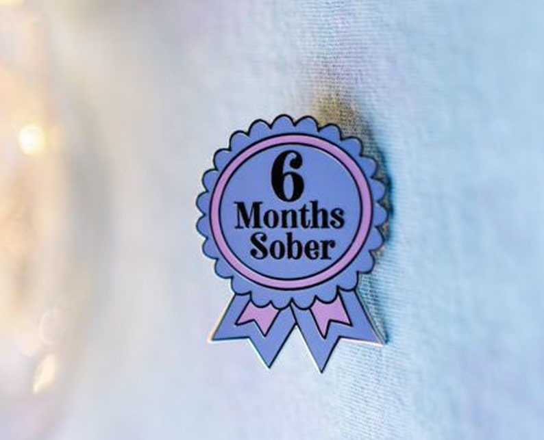 6 Months Sober Pin by Sober Girl Society - Etsy