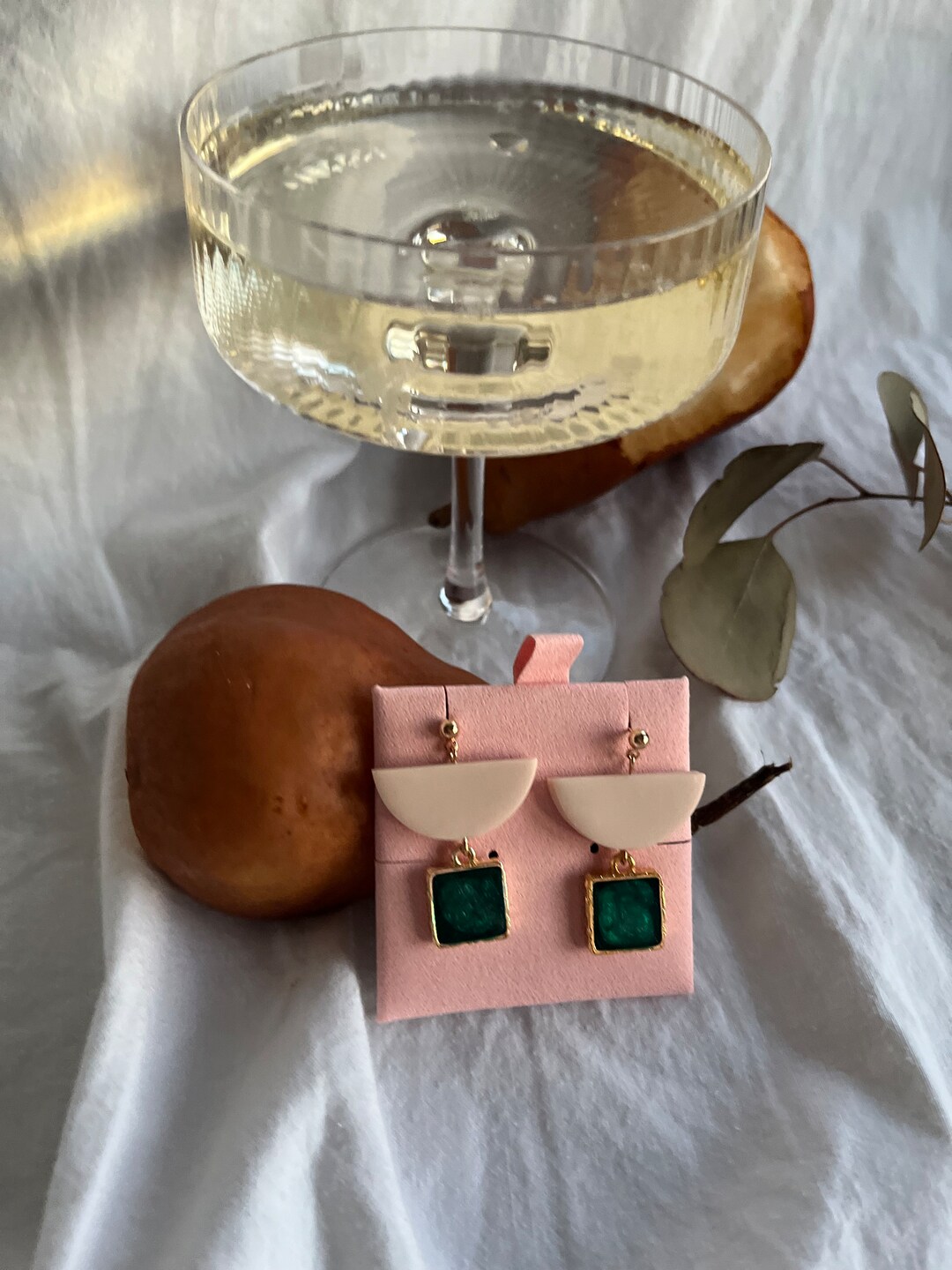 Jade Clay Earrings - Etsy