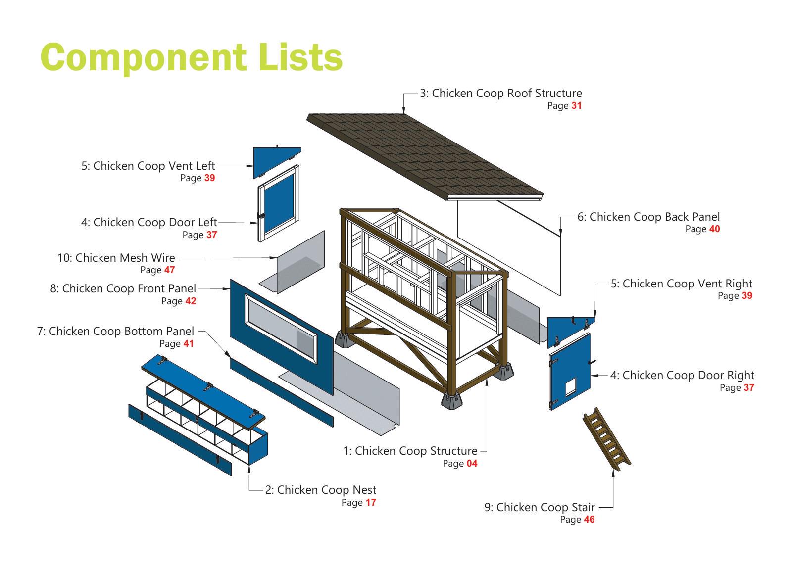 4x8 Single Pitch Chicken Coop Instruction - Etsy