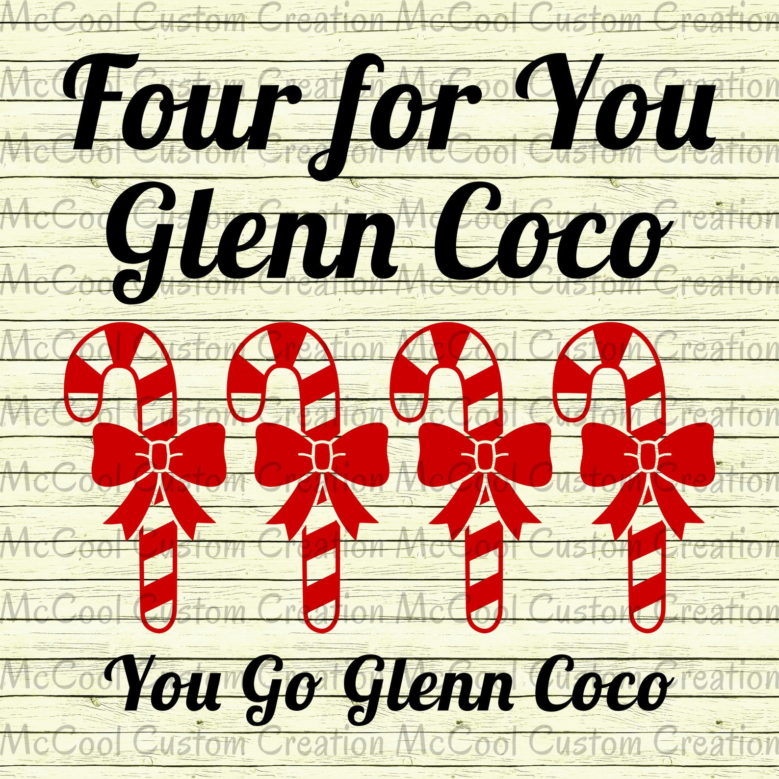 Four for You Glenn Coco Sublimation Design PNG Christmas Candy Canes ...