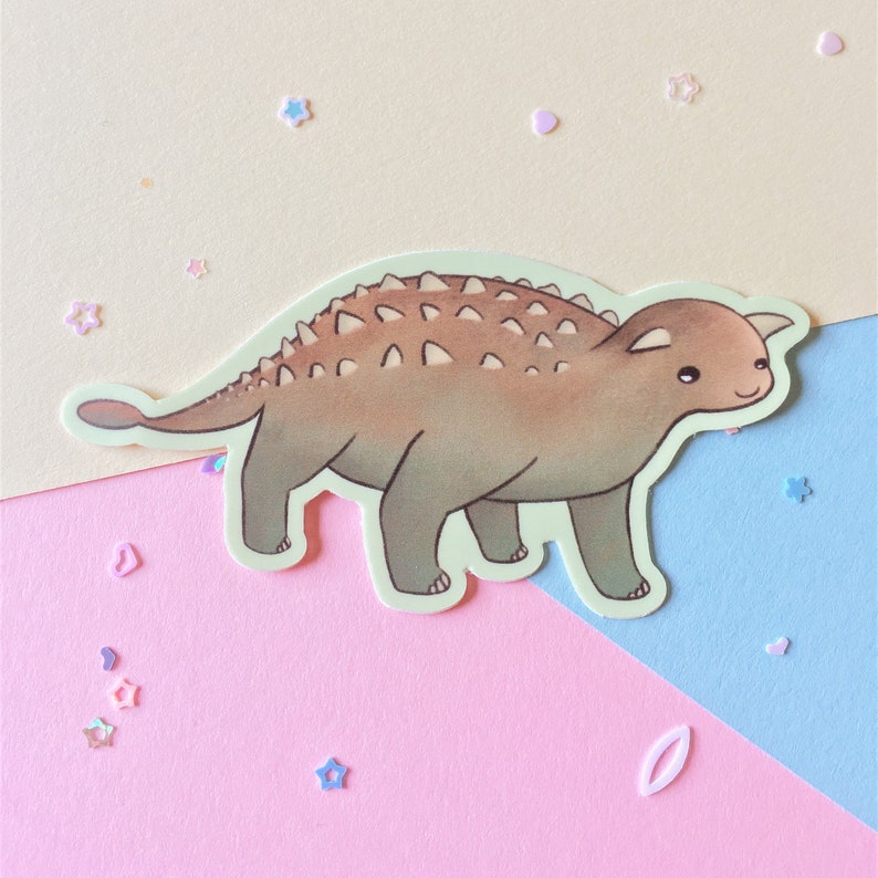 Andy the Ankylosaurus Die Cut Vinyl Sticker Kawaii Ankylosaurus Sticker ...