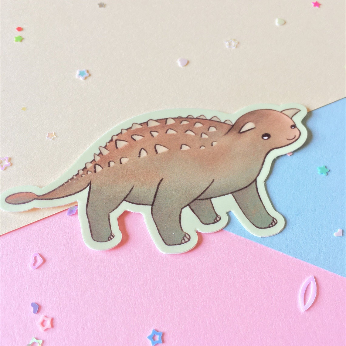 Andy the Ankylosaurus Die Cut Vinyl Sticker Kawaii Ankylosaurus Sticker ...