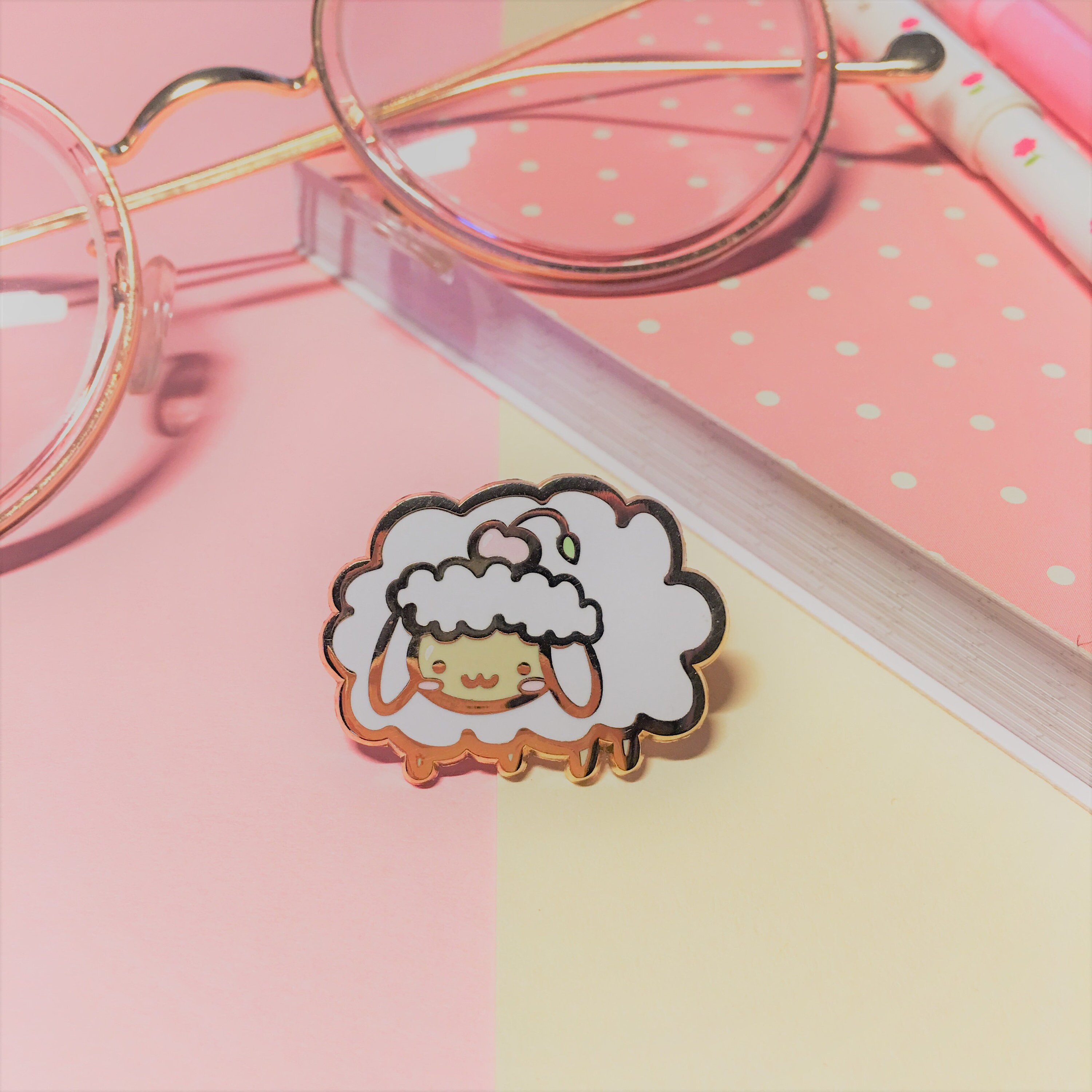Cheri the Sheep Enamel Pin Kawaii Sheep Pin Cute Sheep Pin - Etsy