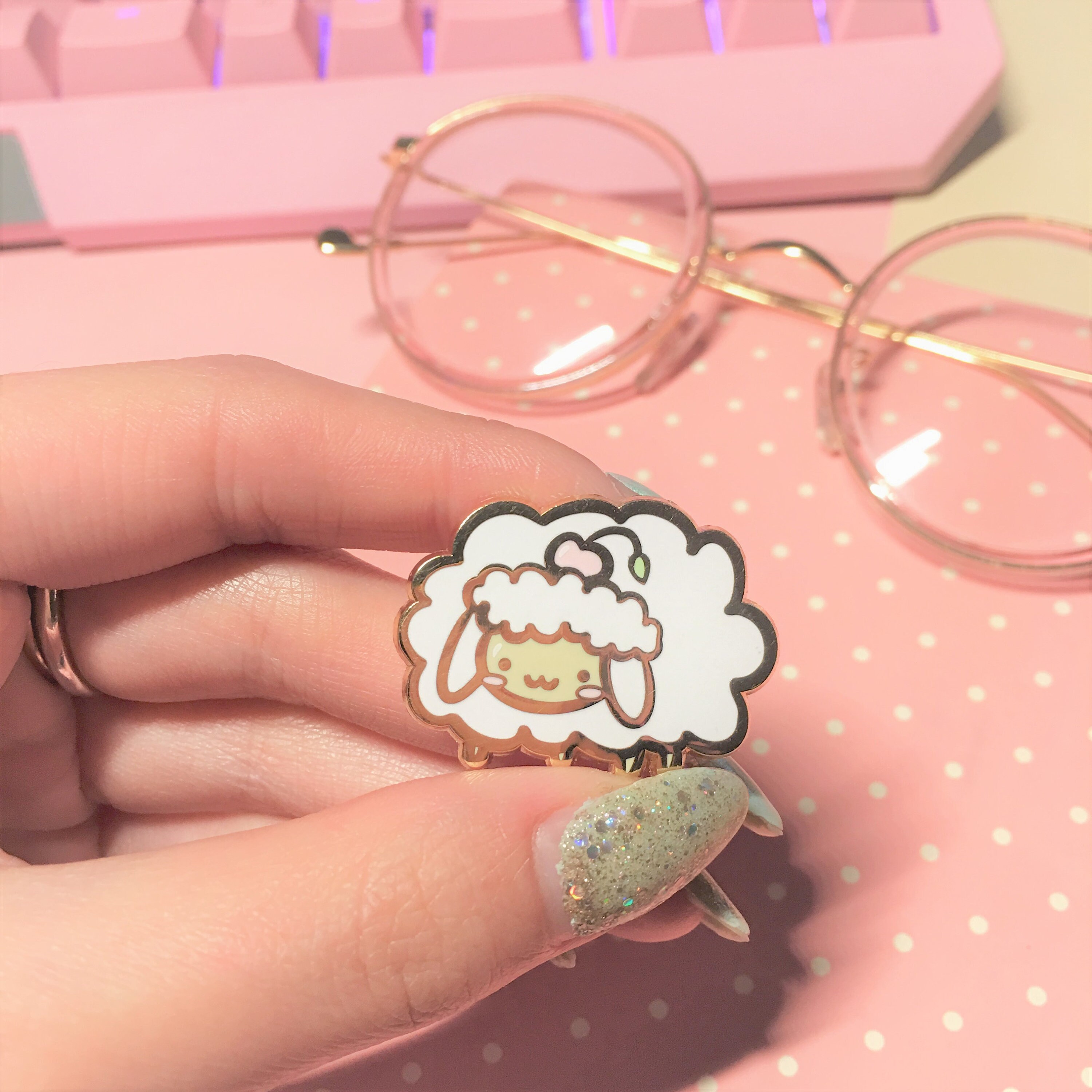 Cheri the Sheep Enamel Pin Kawaii Sheep Pin Cute Sheep Pin - Etsy